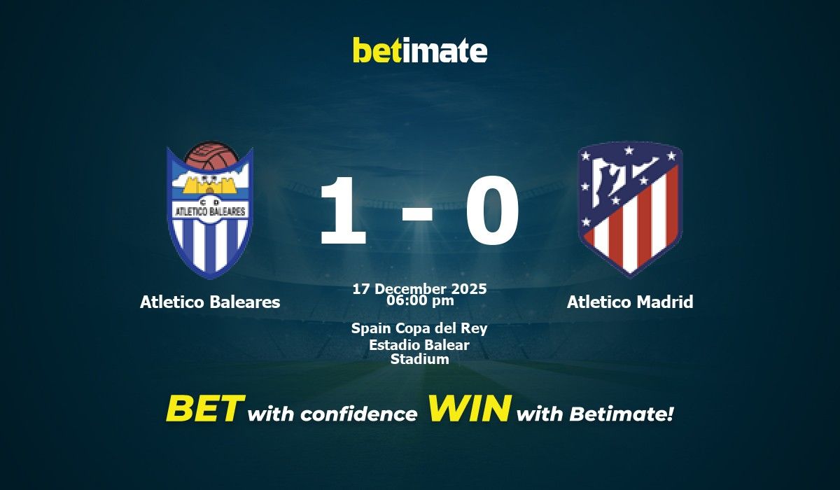 Atletico Baleares vs Atletico Madrid Prediction, Odds & Betting Tips 12 ...