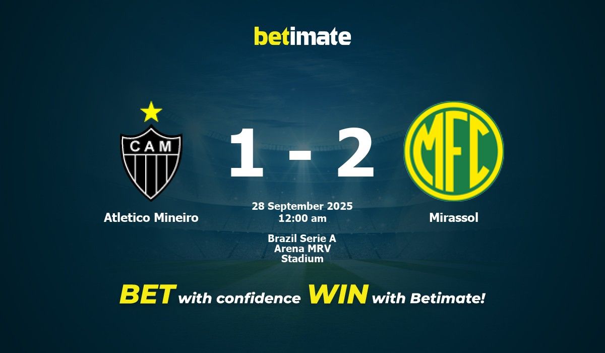 Atletico Mineiro vs Mirassol Prediction, Odds & Betting Tips 09/28/2025