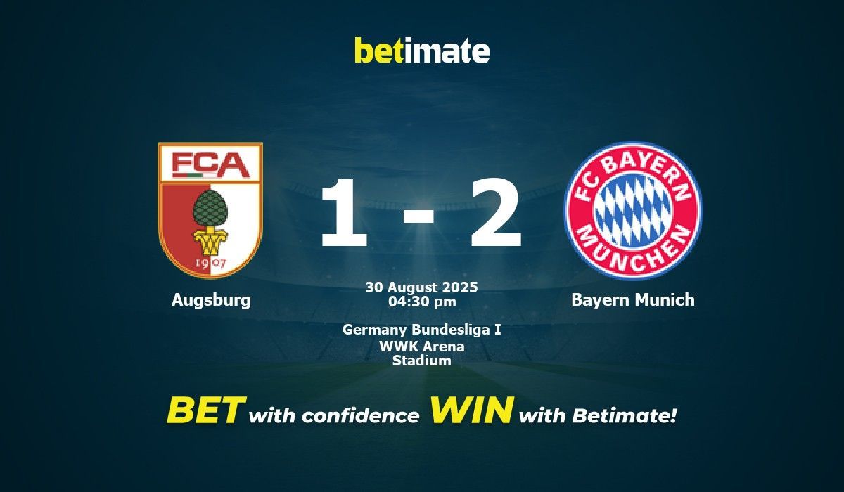 Augsburg vs Bayern Munich Prediction, Odds & Betting Tips 08/30/2025