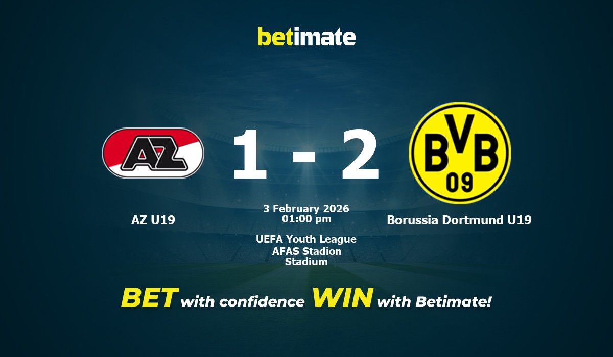 AZ U19 vs Borussia Dortmund U19 Prediction, Odds & Betting Tips 02/03/2026