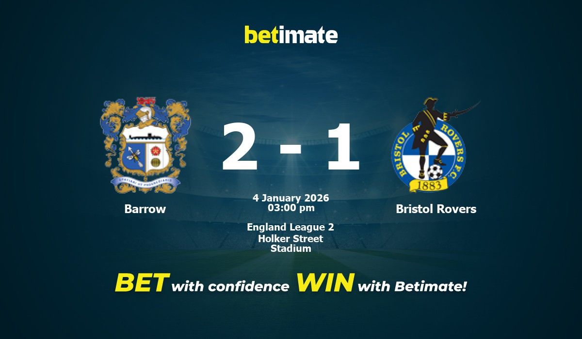 Barrow vs Bristol Rovers Prediction, Odds & Betting Tips 01/04/2026