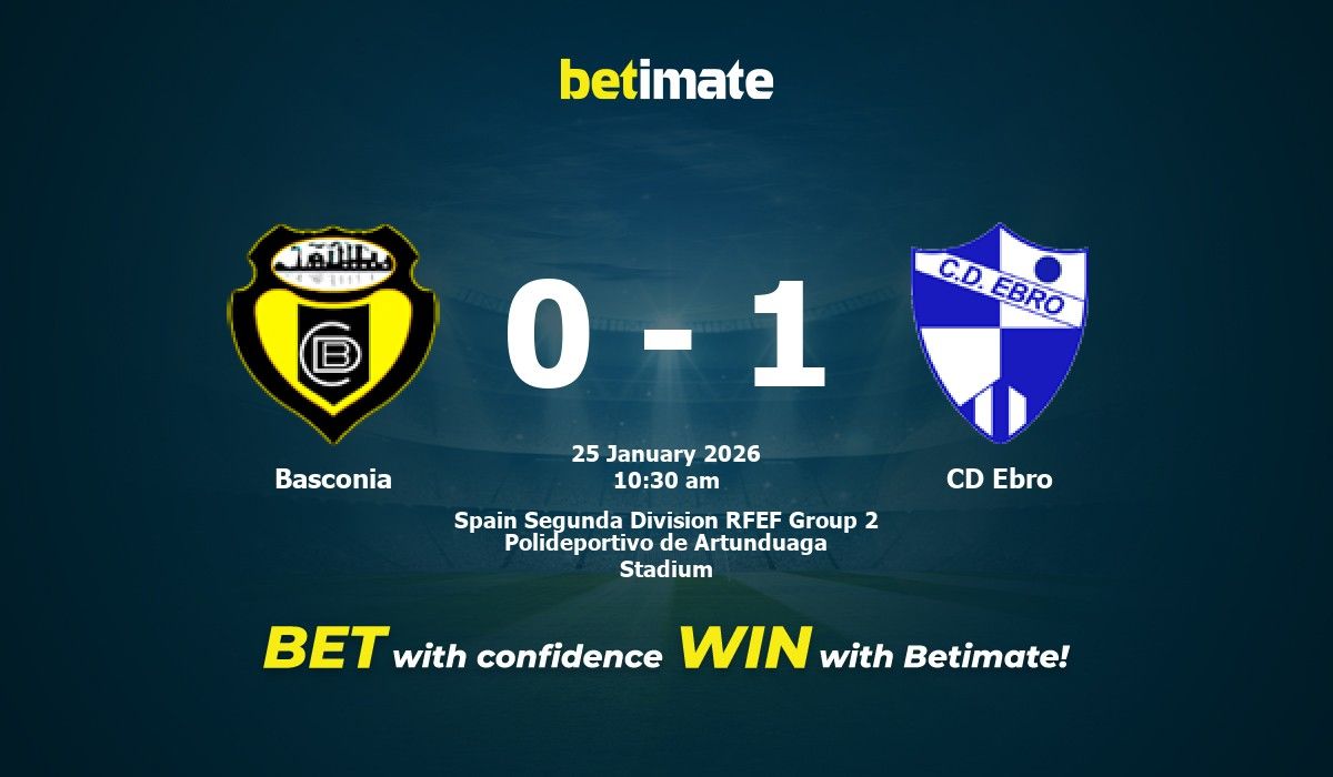 Basconia vs CD Ebro Prediction, Odds & Betting Tips 01/25/2026