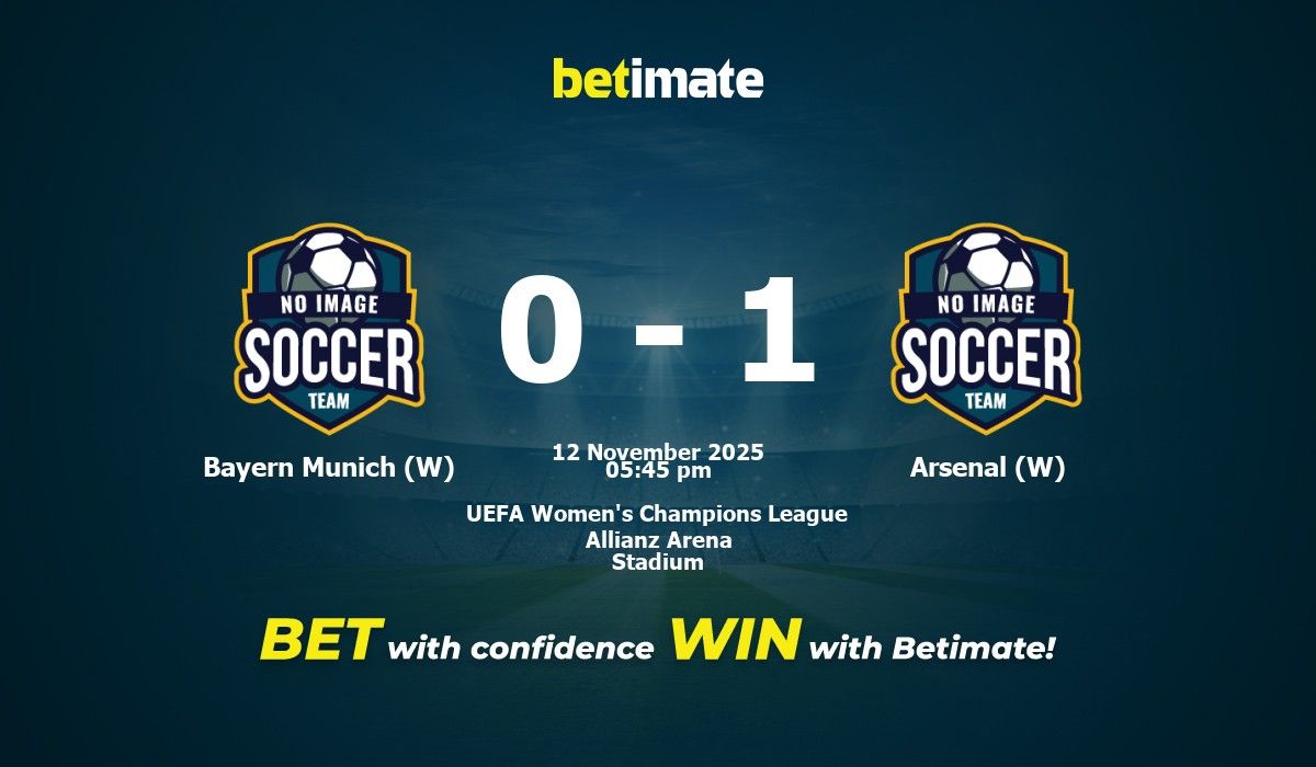 Bayern Munich (W) vs Arsenal (W) Prediction, Odds & Betting Tips 11/12/2025