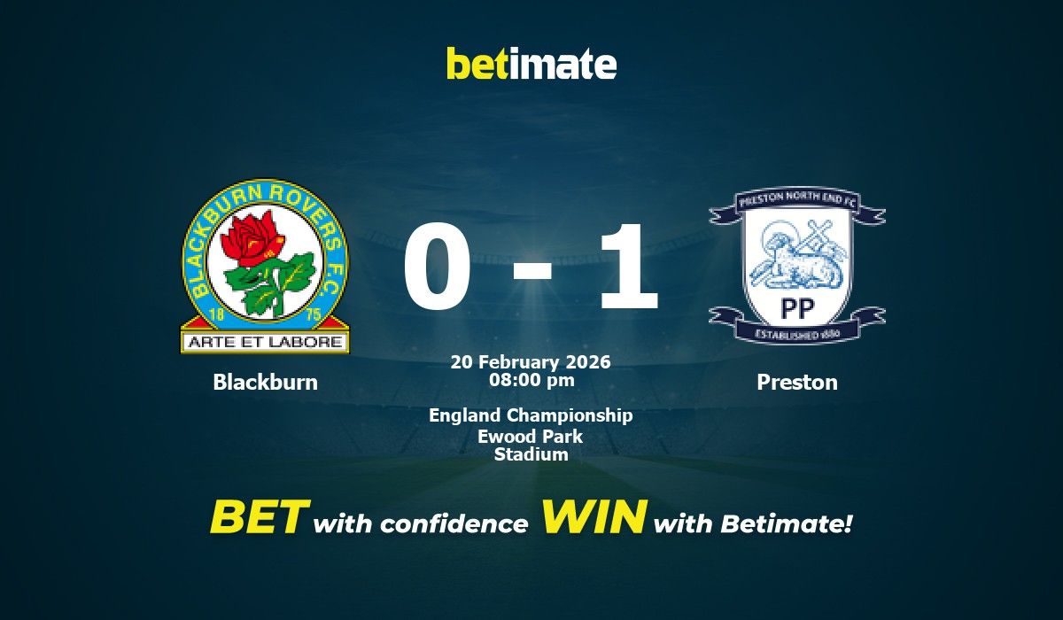 Blackburn vs Preston Prediction, Odds & Betting Tips 02/20/2026