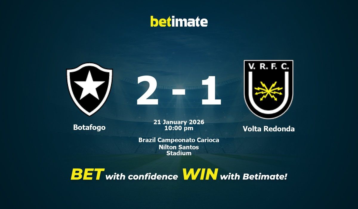 Botafogo vs Volta Redonda Prediction, Odds & Betting Tips 01/21/2026