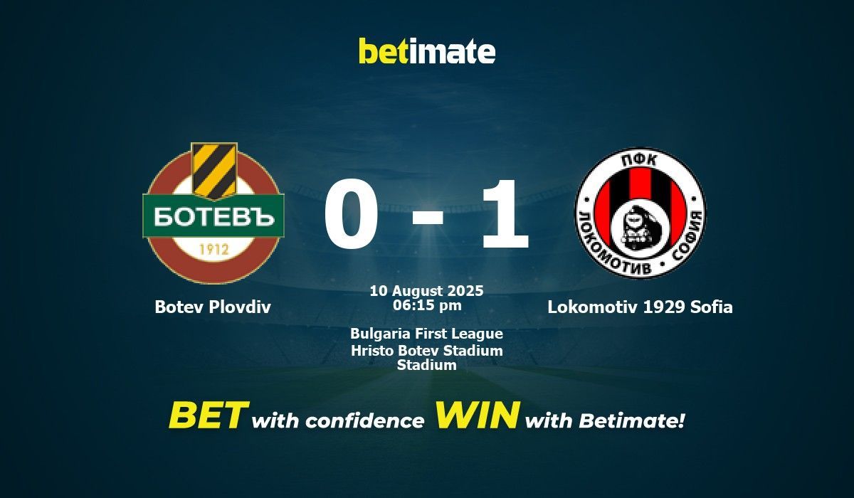 Botev Plovdiv vs Lokomotiv 1929 Sofia Prediction, Odds & Betting Tips 08/10/2025