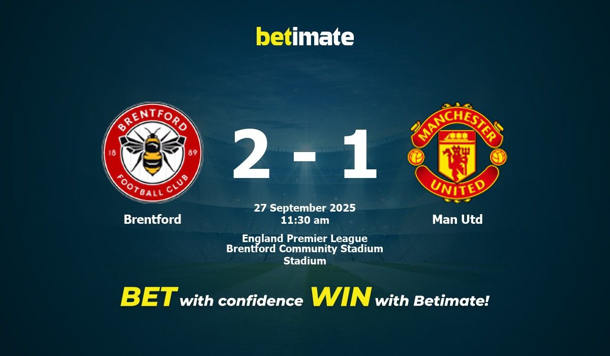 Brentford vs Man Utd Prediction, Odds & Betting Tips 09/27/2025