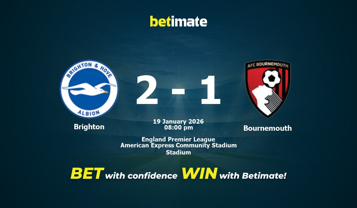 Brighton vs Bournemouth Prediction, Odds & Betting Tips 01/19/2026