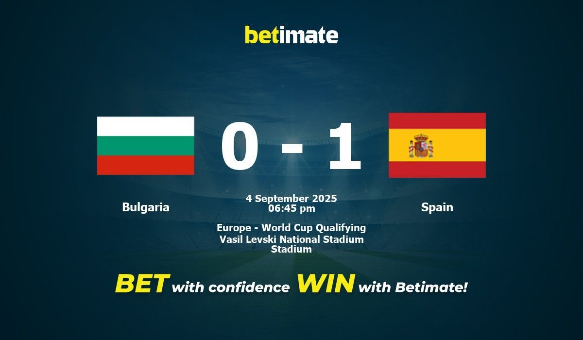 Bulgaria vs Spain Prediction, Odds & Betting Tips 09/04/2025