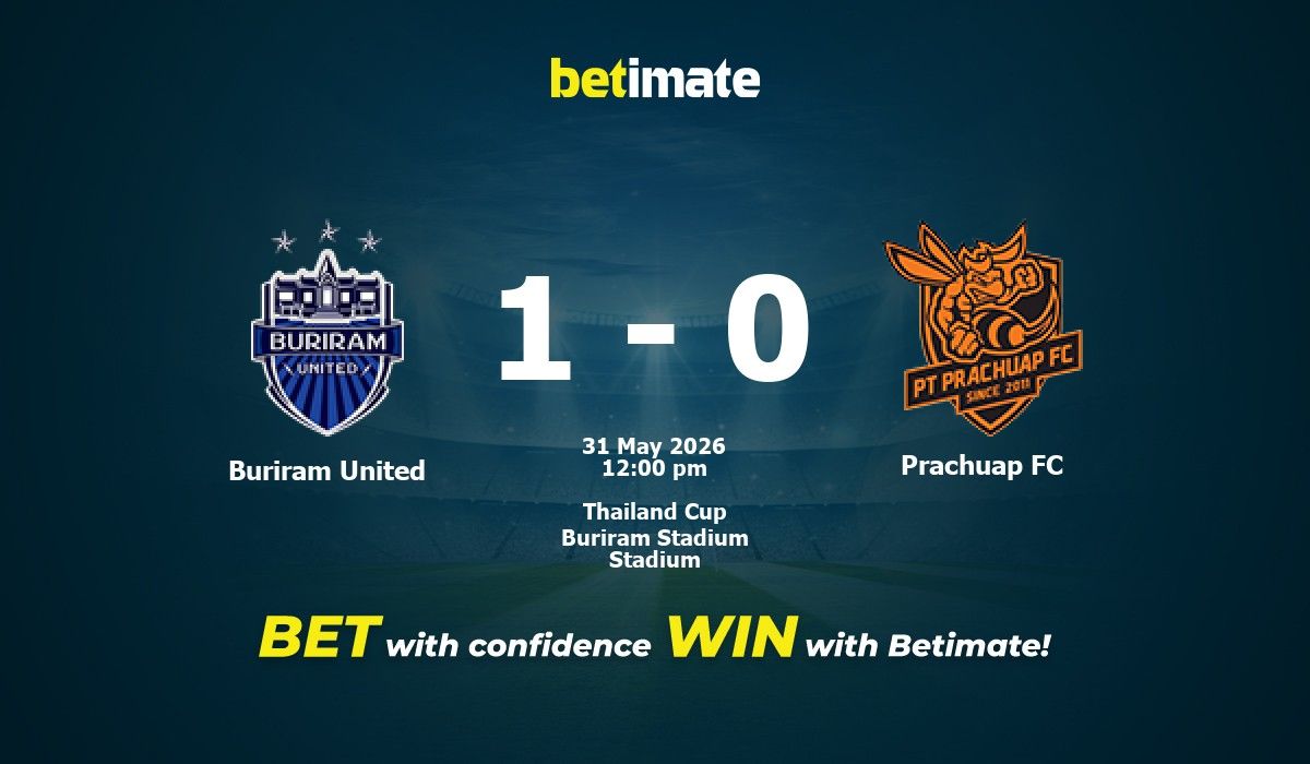 Buriram United vs Prachuap FC Prediction, Odds & Betting Tips 05/31/2026