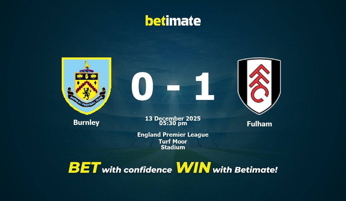 Burnley vs Fulham Prediction, Odds & Betting Tips 12/13/2025