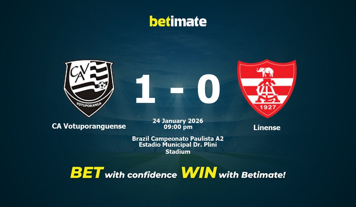 CA Votuporanguense vs Linense Prediction, Odds & Betting Tips 01/24/2026