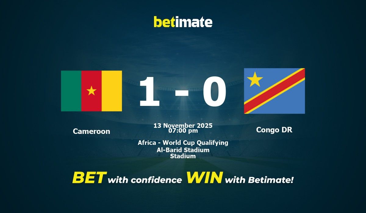 Cameroon vs Congo DR Prediction, Odds & Betting Tips 11/13/2025