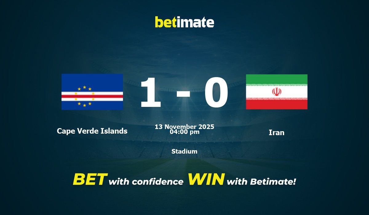 Cape Verde Islands vs Iran Prediction, Odds & Betting Tips 11/13/2025