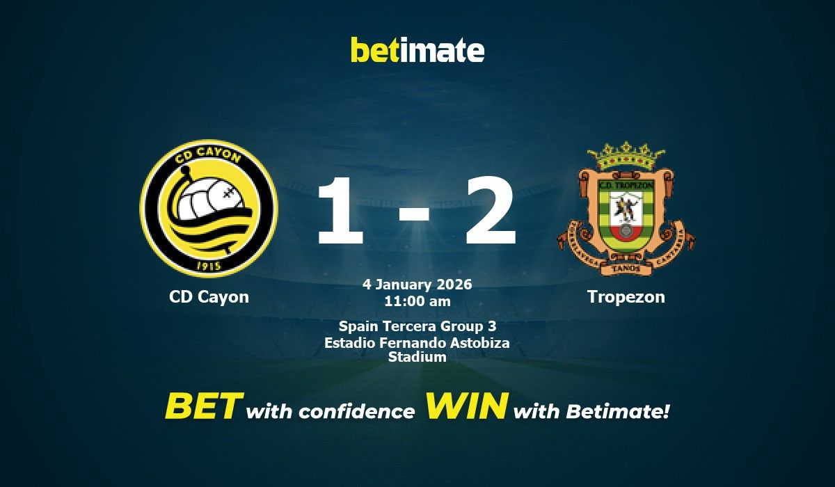 CD Cayon vs Tropezon Prediction, Odds & Betting Tips 01/04/2026