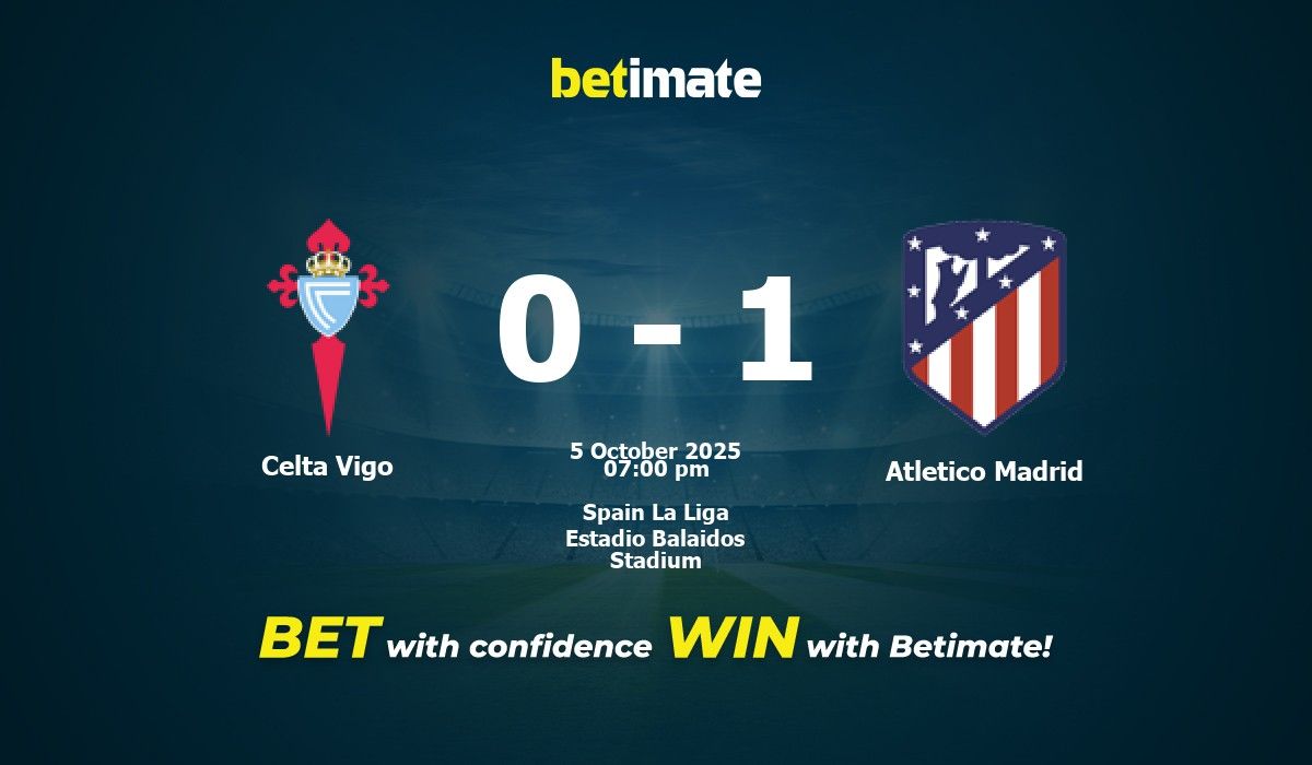 Celta Vigo vs Atletico Madrid Prediction, Odds & Betting Tips 10/05/2025