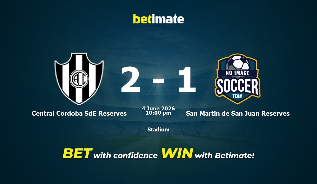 Central Cordoba SdE Reserves vs San Martin de San Juan Reserves ...