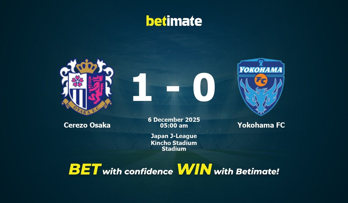 Cerezo Osaka vs Yokohama FC Prediction, Odds & Betting Tips 12/06/2025