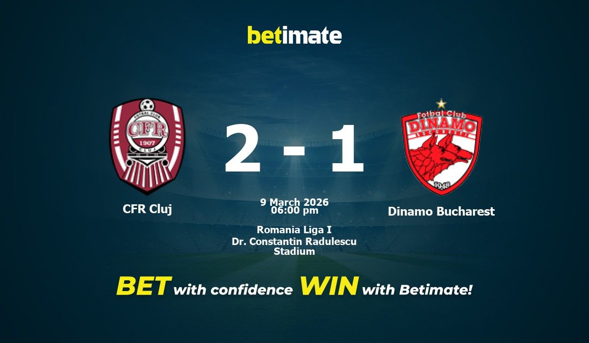 CFR Cluj vs Dinamo Bucharest Prediction, Odds & Betting Tips 03/09/2026