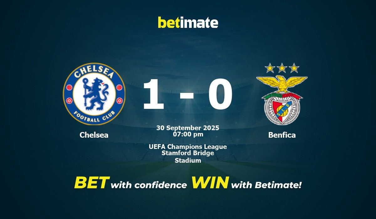 Chelsea vs Benfica Prediction, Odds & Betting Tips 09/30/2025