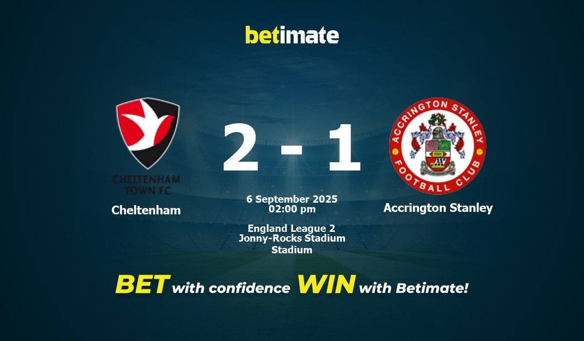 Cheltenham vs Accrington Stanley Prediction, Odds & Betting Tips 09/06/2025