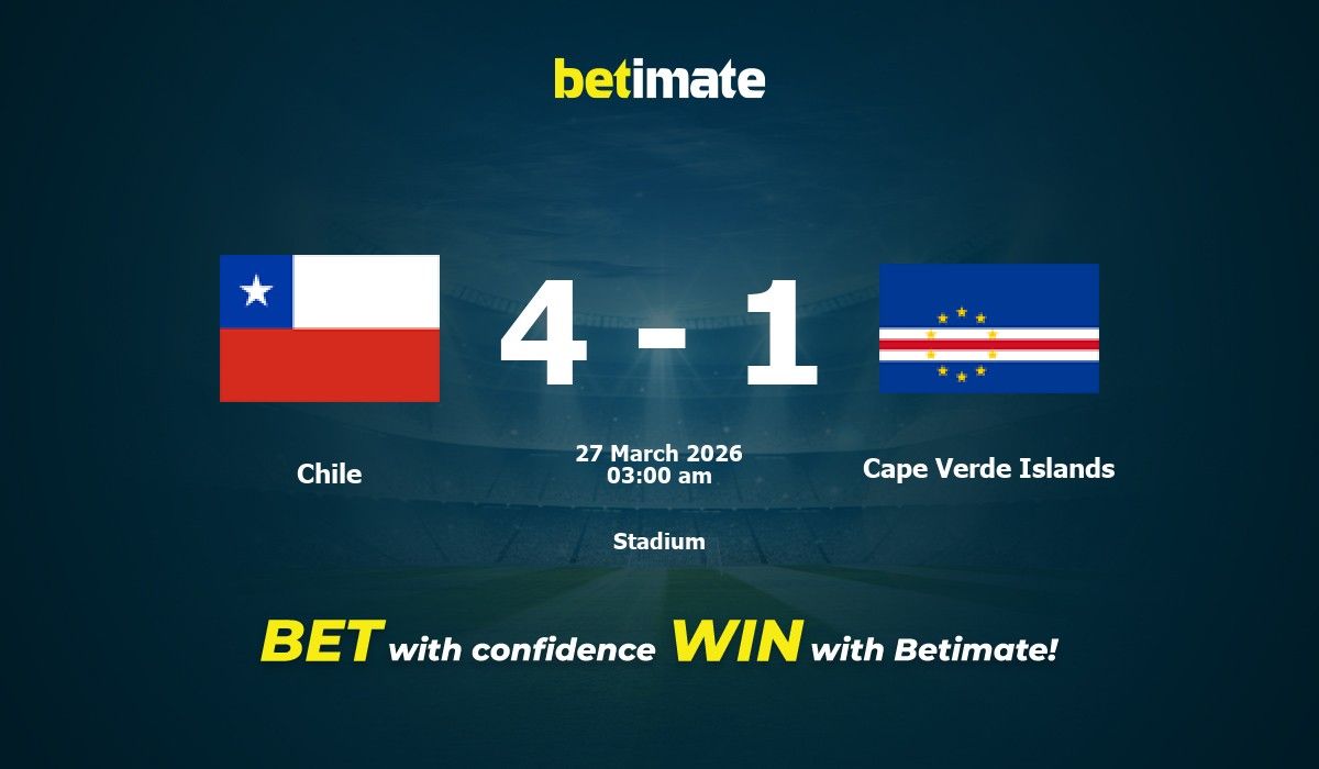 Chile vs Cape Verde Islands Prediction, Odds & Betting Tips 03/27/2026