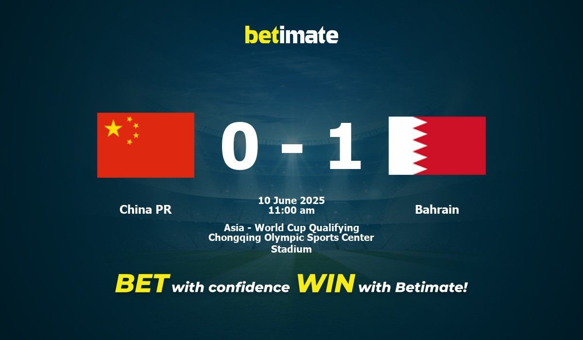 China PR vs Bahrain Prediction, Odds & Betting Tips 06/10/2025