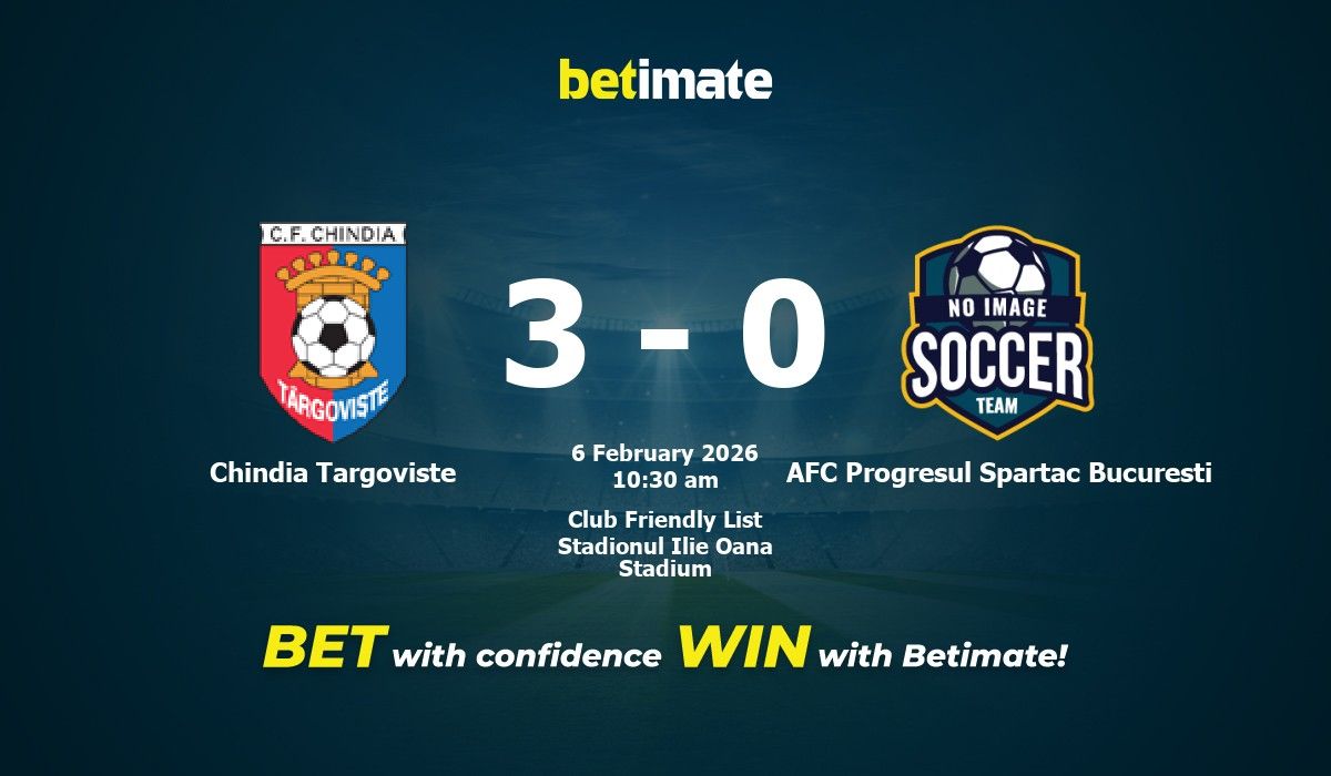 Chindia Targoviste vs AFC Progresul Spartac Bucuresti Prediction, Odds ...