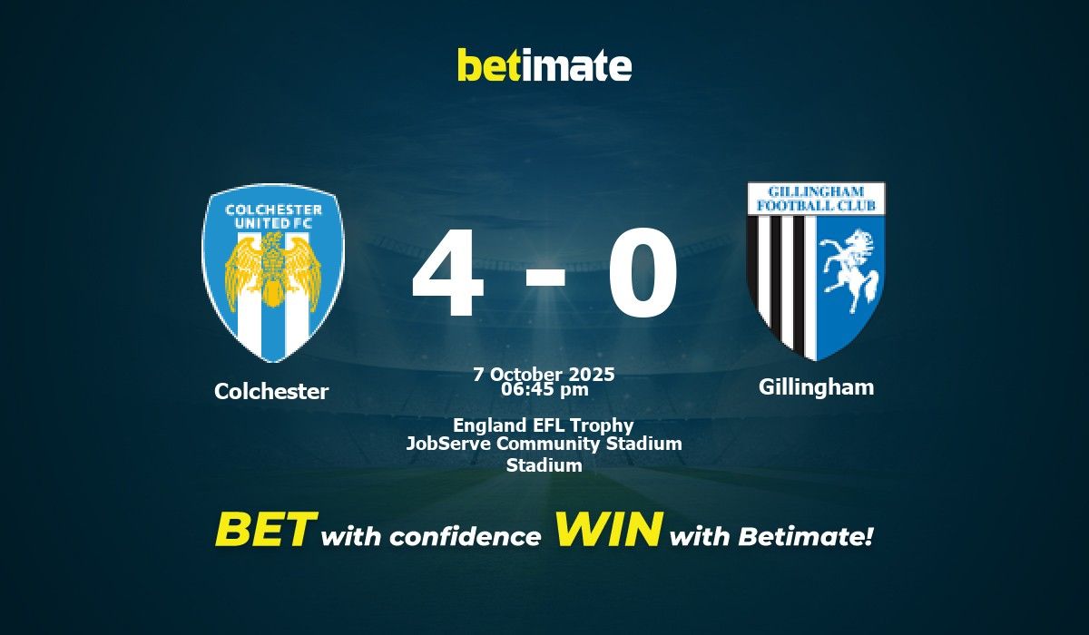 Colchester vs Gillingham Prediction, Odds & Betting Tips 10/07/2025