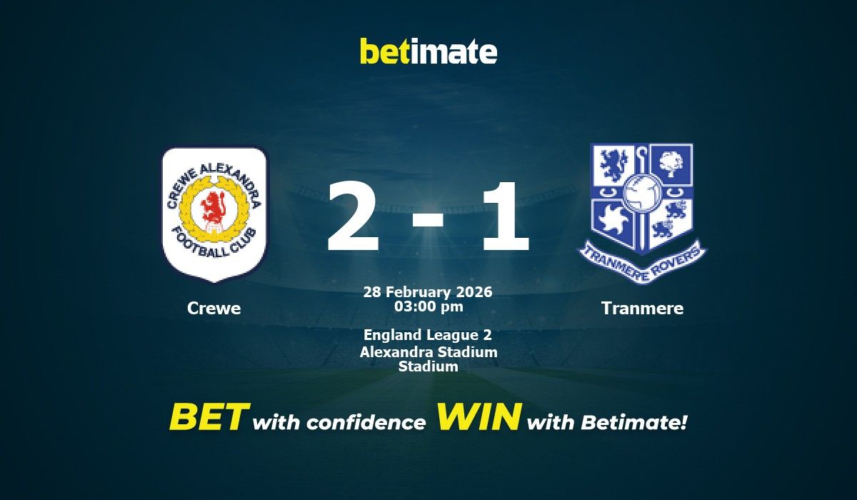 Crewe vs Tranmere Prediction, Odds & Betting Tips 02/28/2026