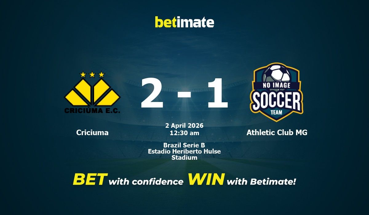 Criciuma vs Athletic Club MG Prediction, Odds & Betting Tips 04/02/2026