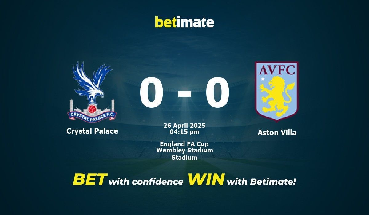 Crystal Palace vs Aston Villa Prediction, Odds & Betting Tips 04/26/2025