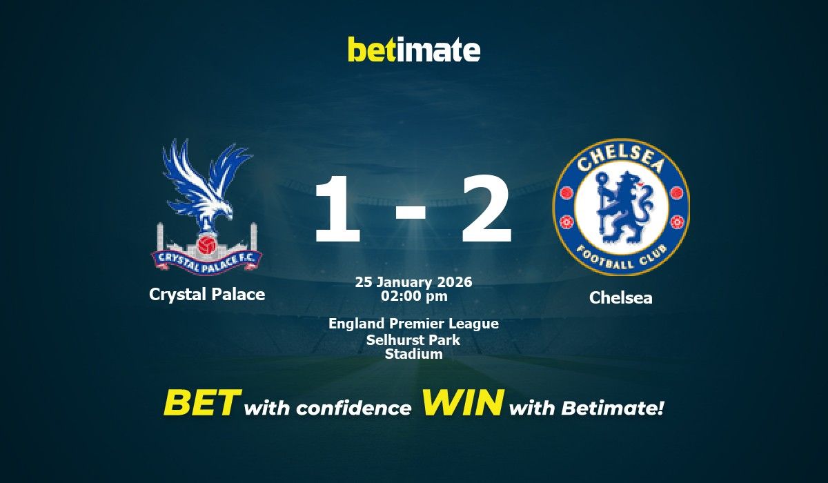 Crystal Palace vs Chelsea Prediction, Odds & Betting Tips 01/25/2026