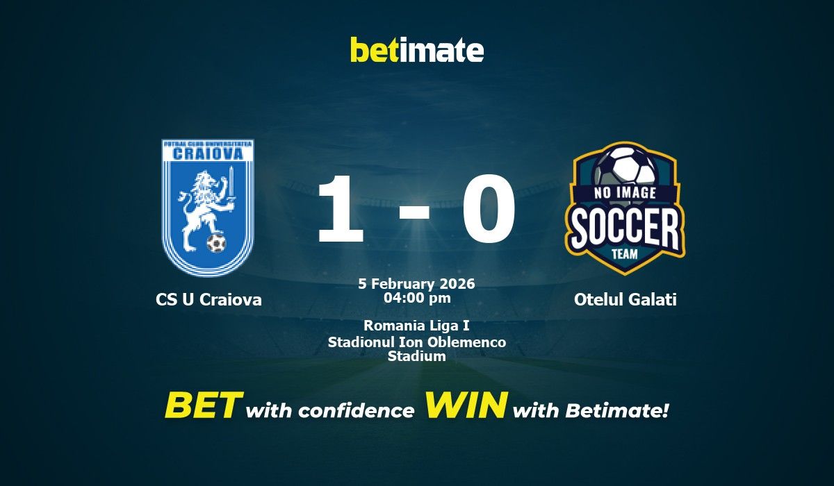 CS U Craiova vs Otelul Galati Prediction, Odds & Betting Tips 02/05/2026
