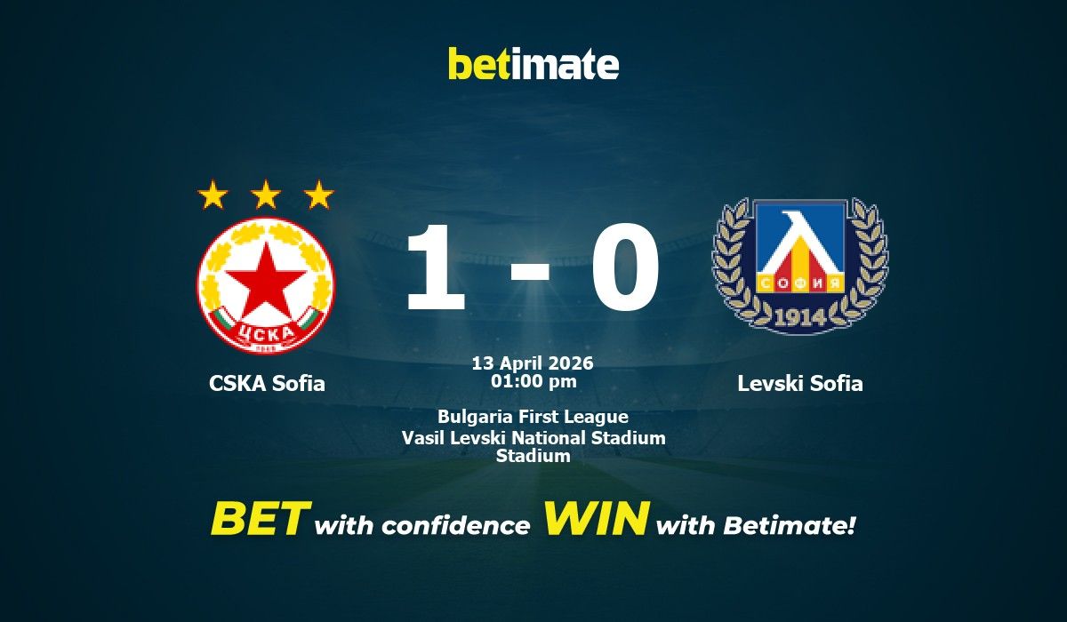 CSKA Sofia vs Levski Sofia Prediction, Odds & Betting Tips 04/13/2026