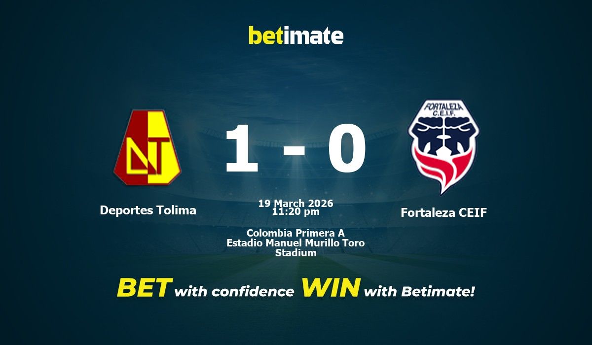 Deportes Tolima vs Fortaleza CEIF Prediction, Odds & Betting Tips 03/19 ...