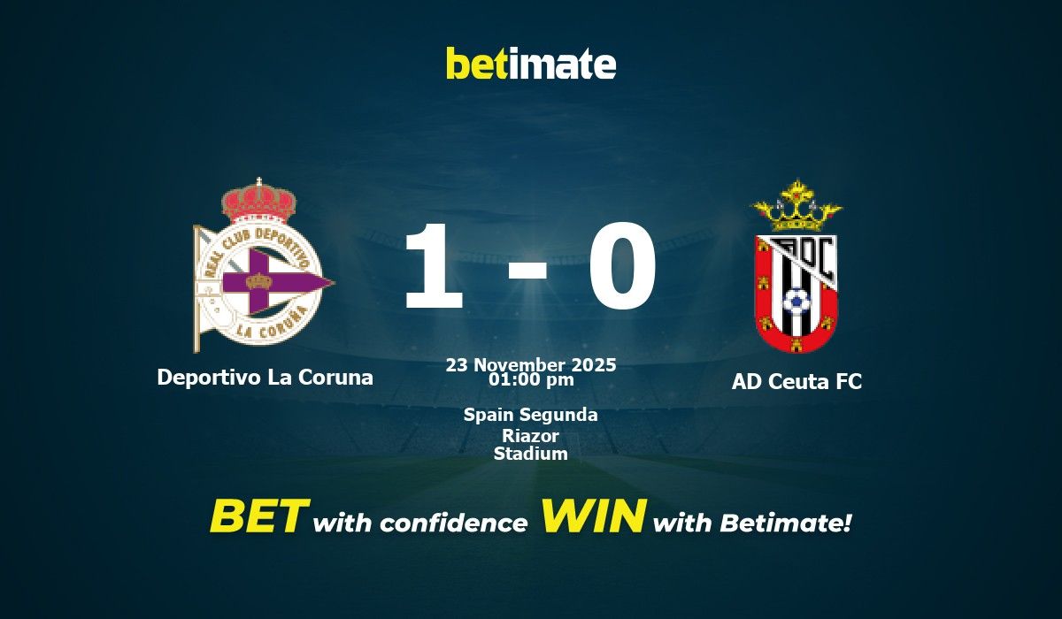 Deportivo La Coruna vs AD Ceuta FC Prediction, Odds & Betting Tips 11 ...