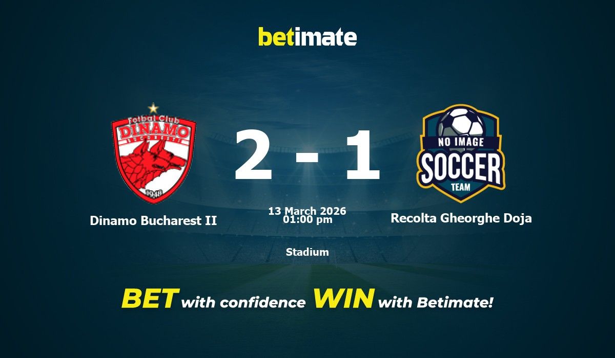 Dinamo Bucharest II vs Recolta Gheorghe Doja Prediction, Odds & Betting ...