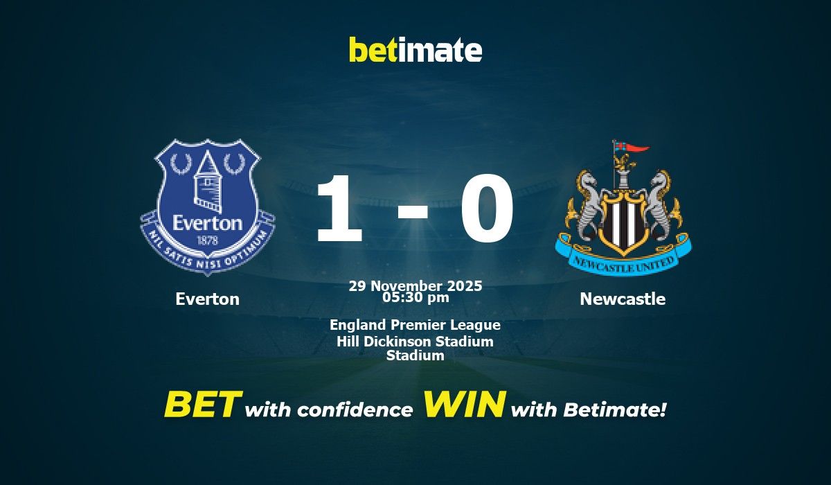 Everton vs Newcastle Prediction, Odds & Betting Tips 11/29/2025