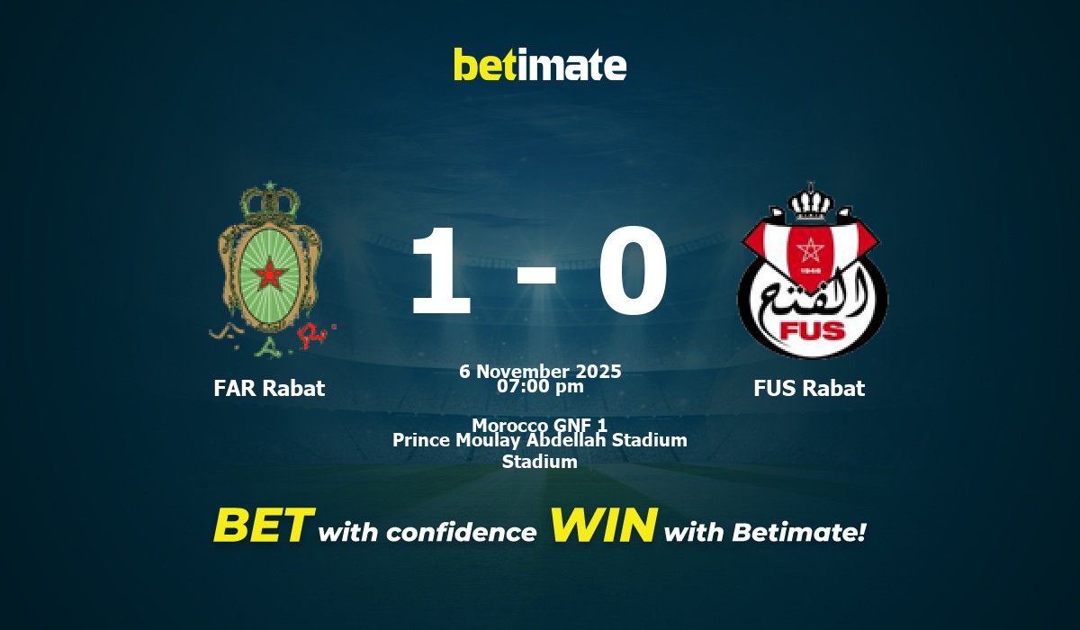 FAR Rabat vs FUS Rabat Prediction, Odds & Betting Tips 11/06/2025