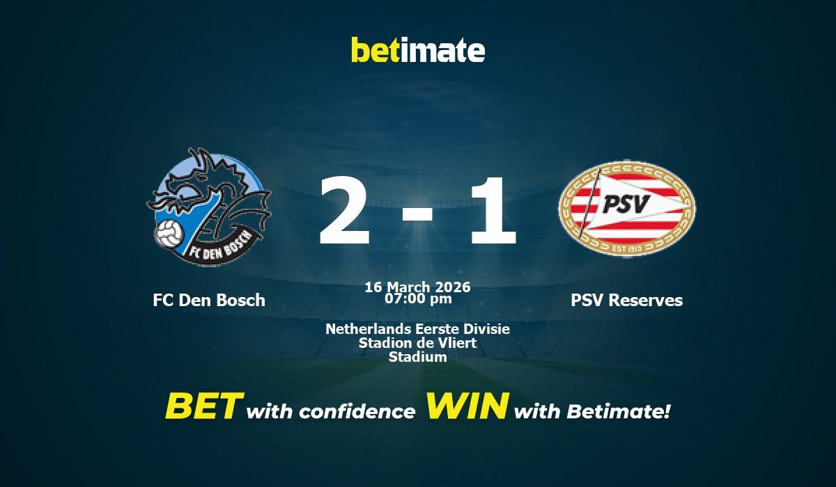FC Den Bosch vs PSV Reserves Prediction, Odds & Betting Tips 03/16/2026
