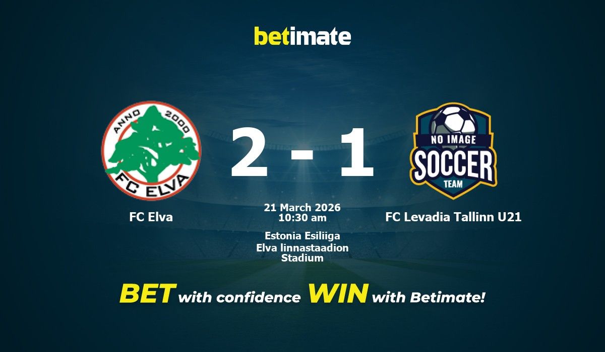 FC Elva vs FC Levadia Tallinn U21 Prediction, Odds & Betting Tips 03/21 ...