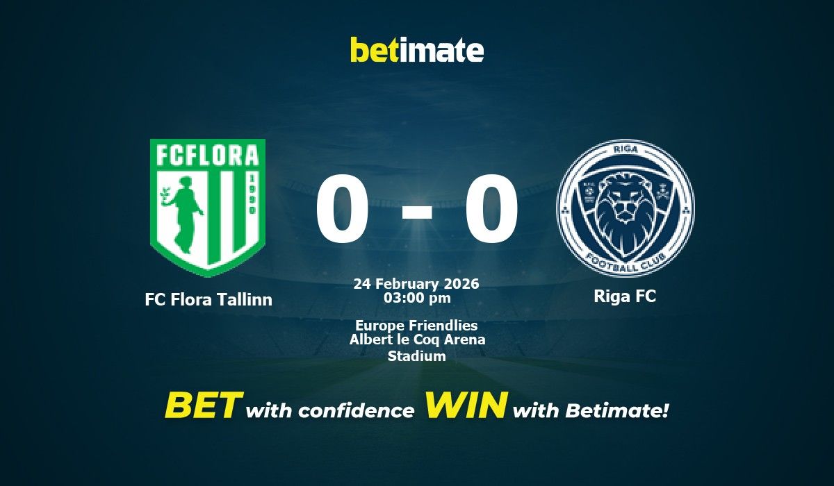 FC Flora Tallinn vs Riga FC Prediction, Odds & Betting Tips 02/24/2026