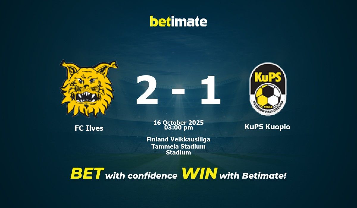 FC Ilves vs KuPS Kuopio Prediction, Odds & Betting Tips 10/16/2025