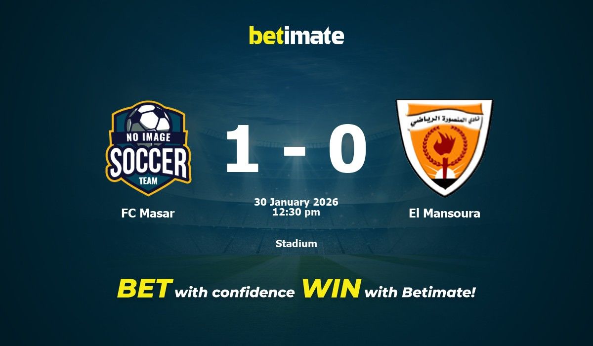 FC Masar vs El Mansoura Prediction, Odds & Betting Tips 01/30/2026