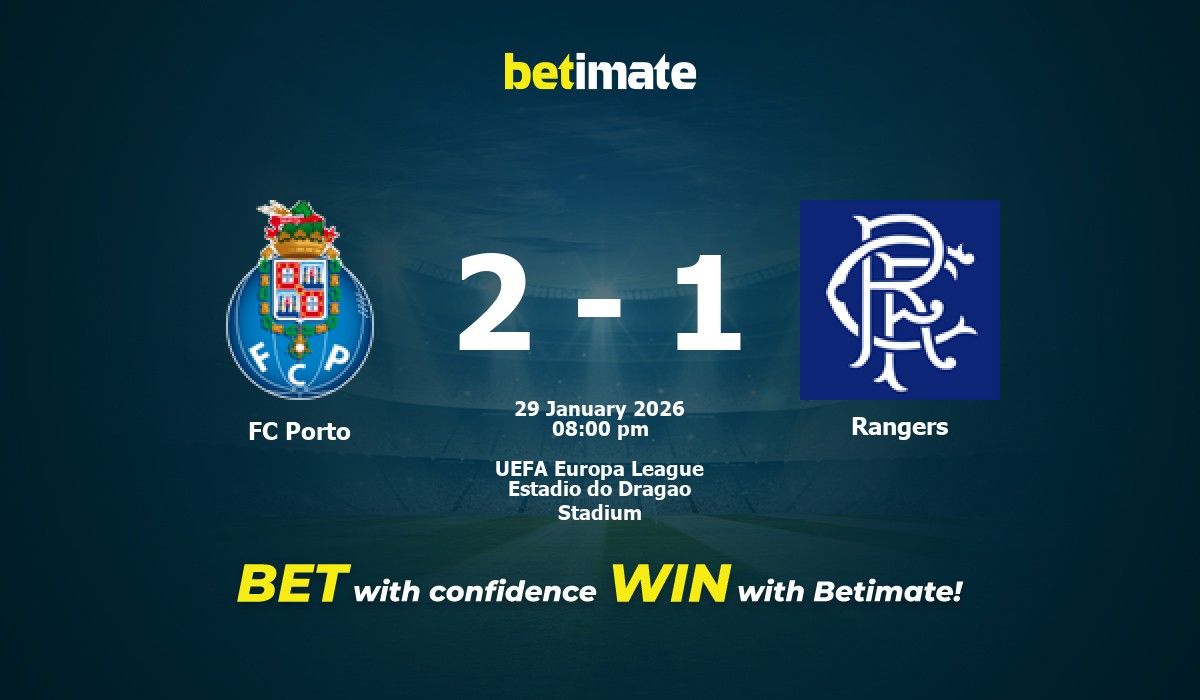 FC Porto vs Rangers Prediction, Odds & Betting Tips 01/29/2026