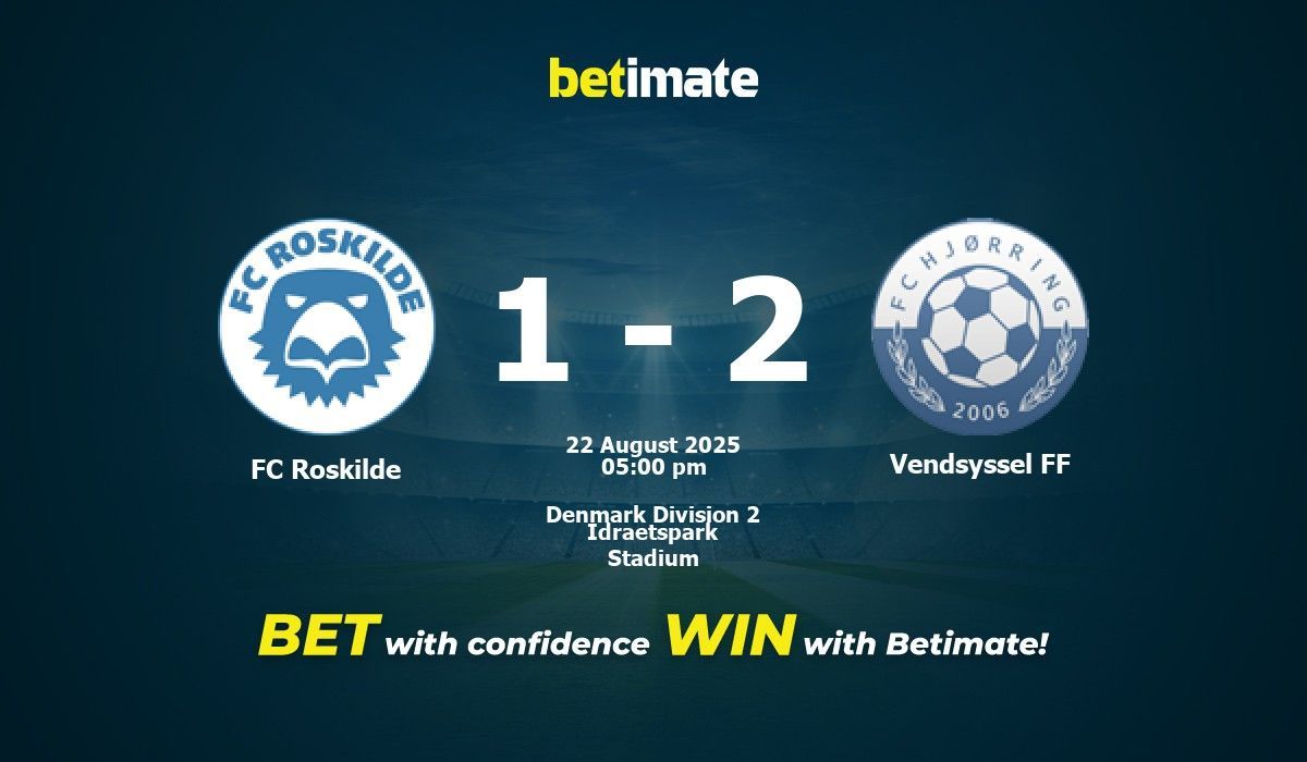 FC Roskilde vs Vendsyssel FF التوقعات، الصعاب ونصائح الرهان 22/08/2025