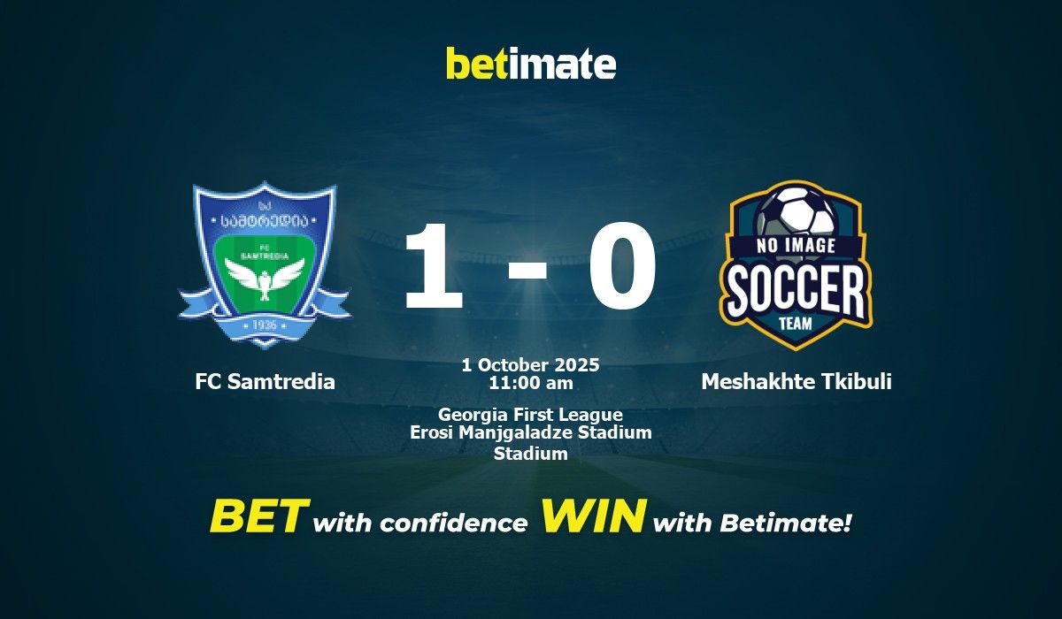 FC Samtredia vs Meshakhte Tkibuli Prediction, Odds & Betting Tips 10/01 ...