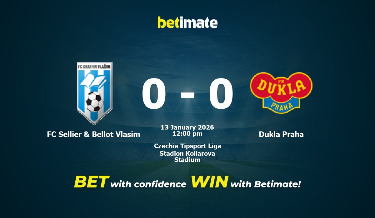 FC Sellier & Bellot Vlasim vs Dukla Praha Prediction, Odds & Betting ...