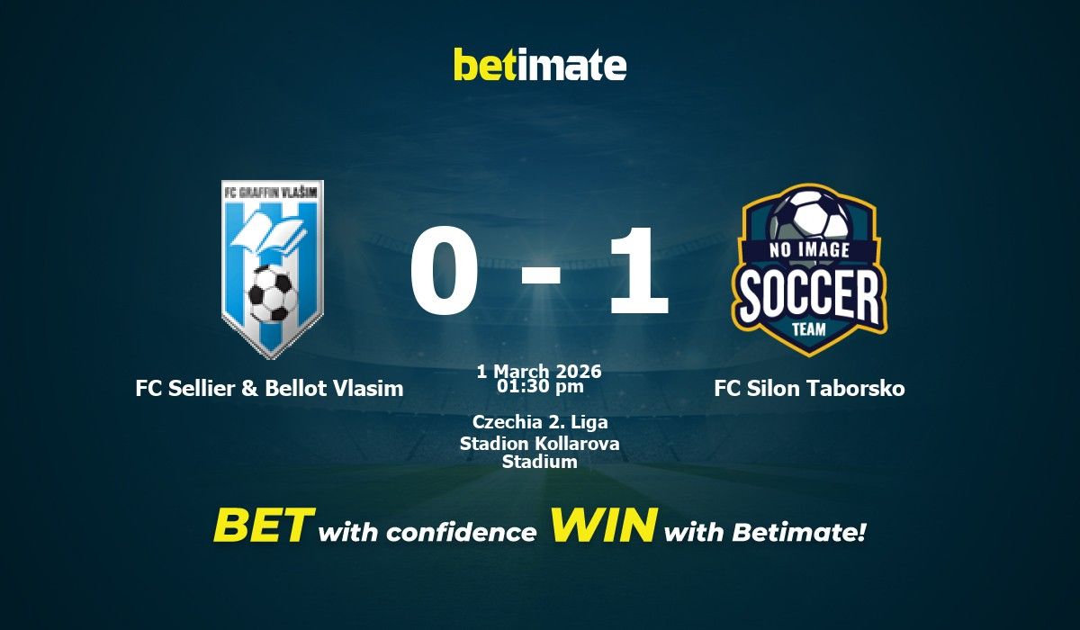FC Sellier & Bellot Vlasim vs FC Silon Taborsko Prediction, Odds ...